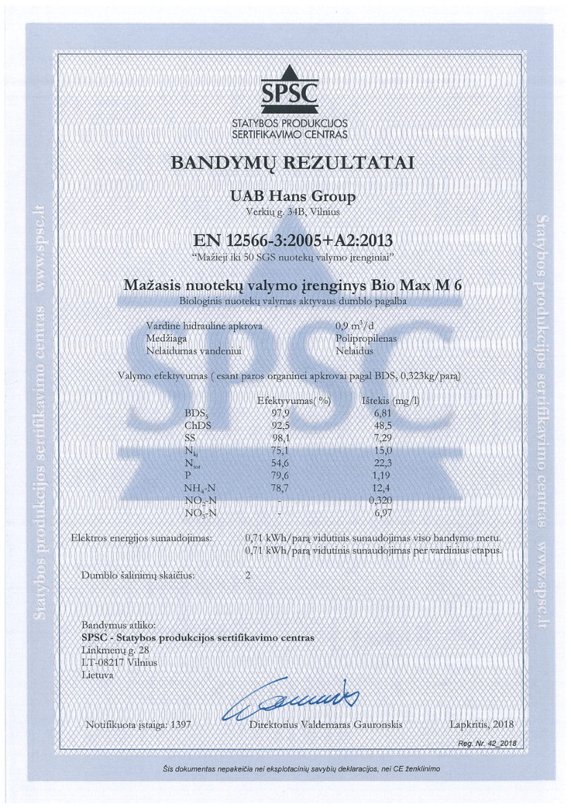 Sertifikatai | biomax.lt